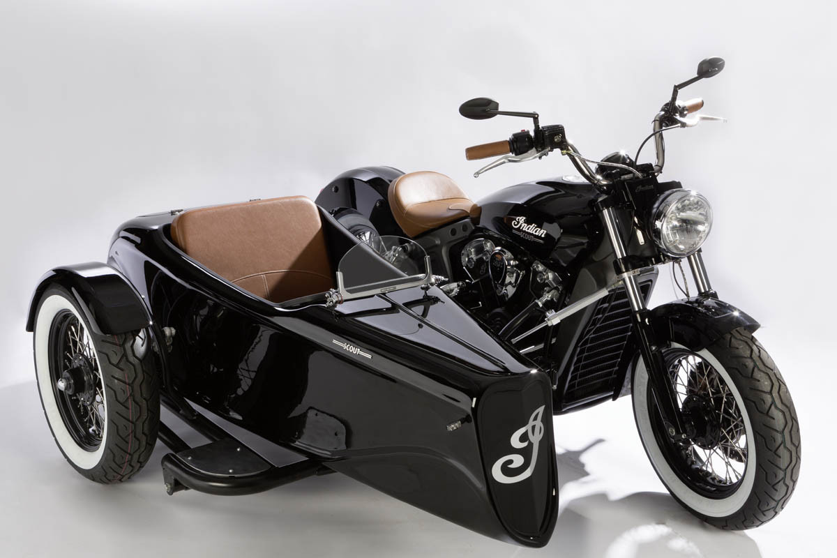 Einzigartiges mit Stil: Motorrad INDIAN Scout mit HOTROD Beiwagen ...