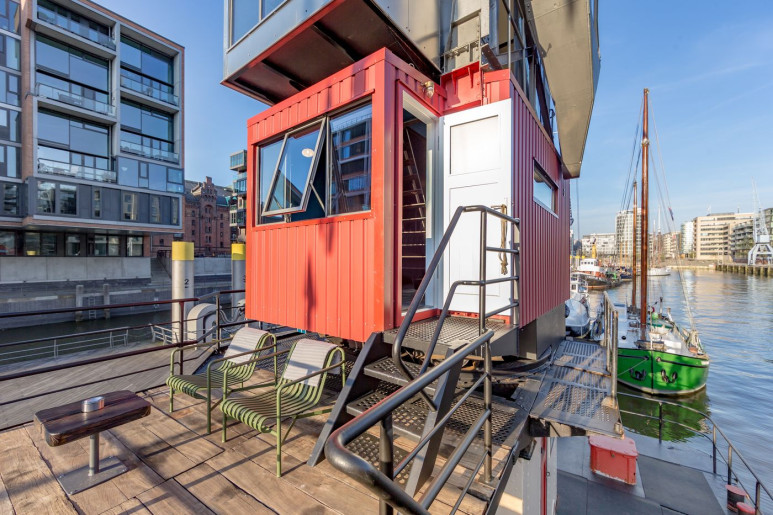 Einzigartiges mit Stil: HafenCity Hideway Hafenkran Hamburg - Floatel bei UNIKATOO