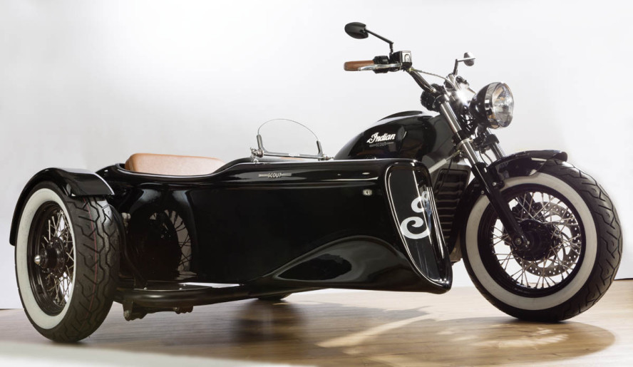 Einzigartiges mit Stil: Motorrad INDIAN Scout mit HOTROD Beiwagen ...
